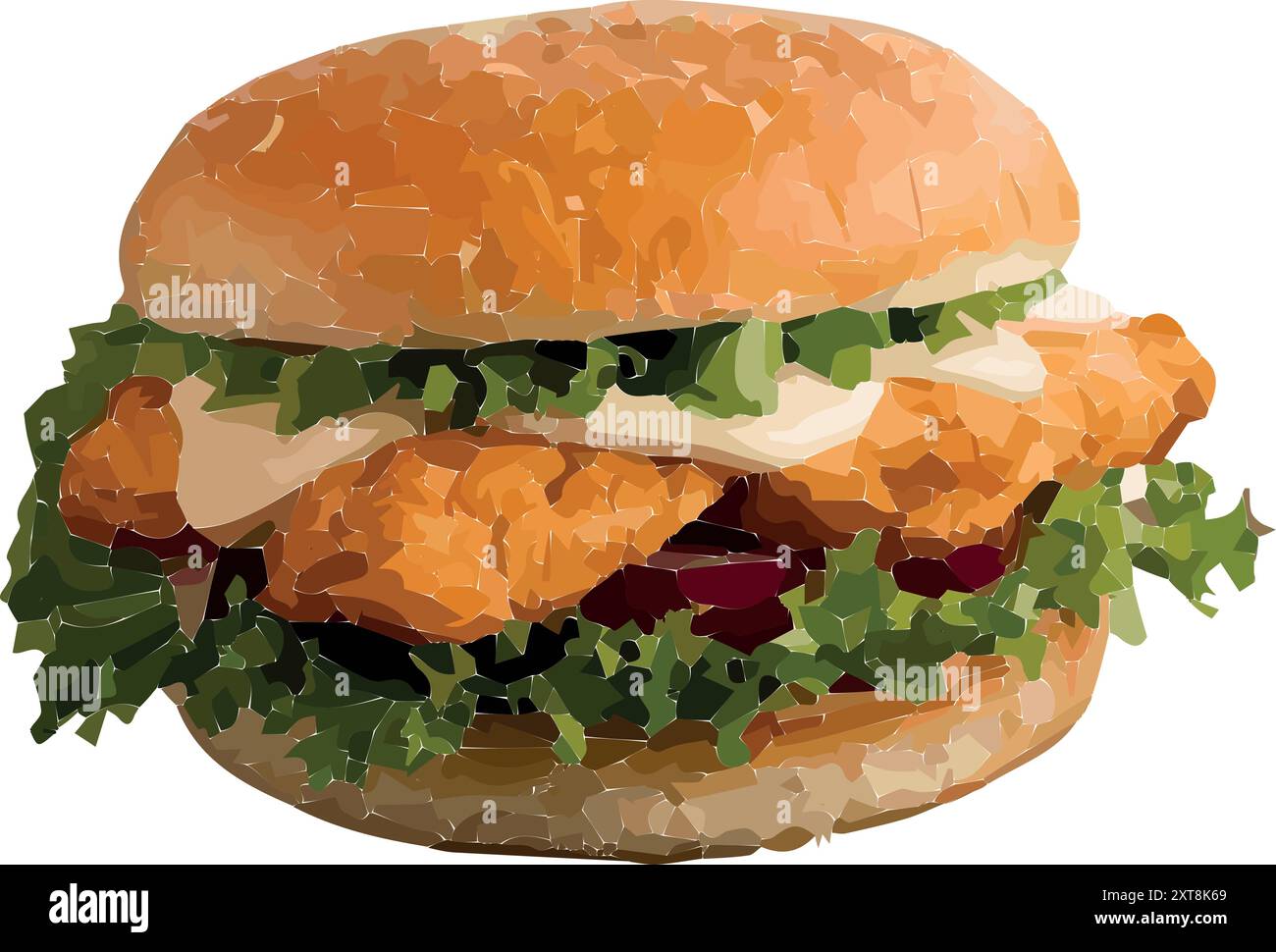 Bite into a crispy chicken sandwich layered with cool lettuce and ...