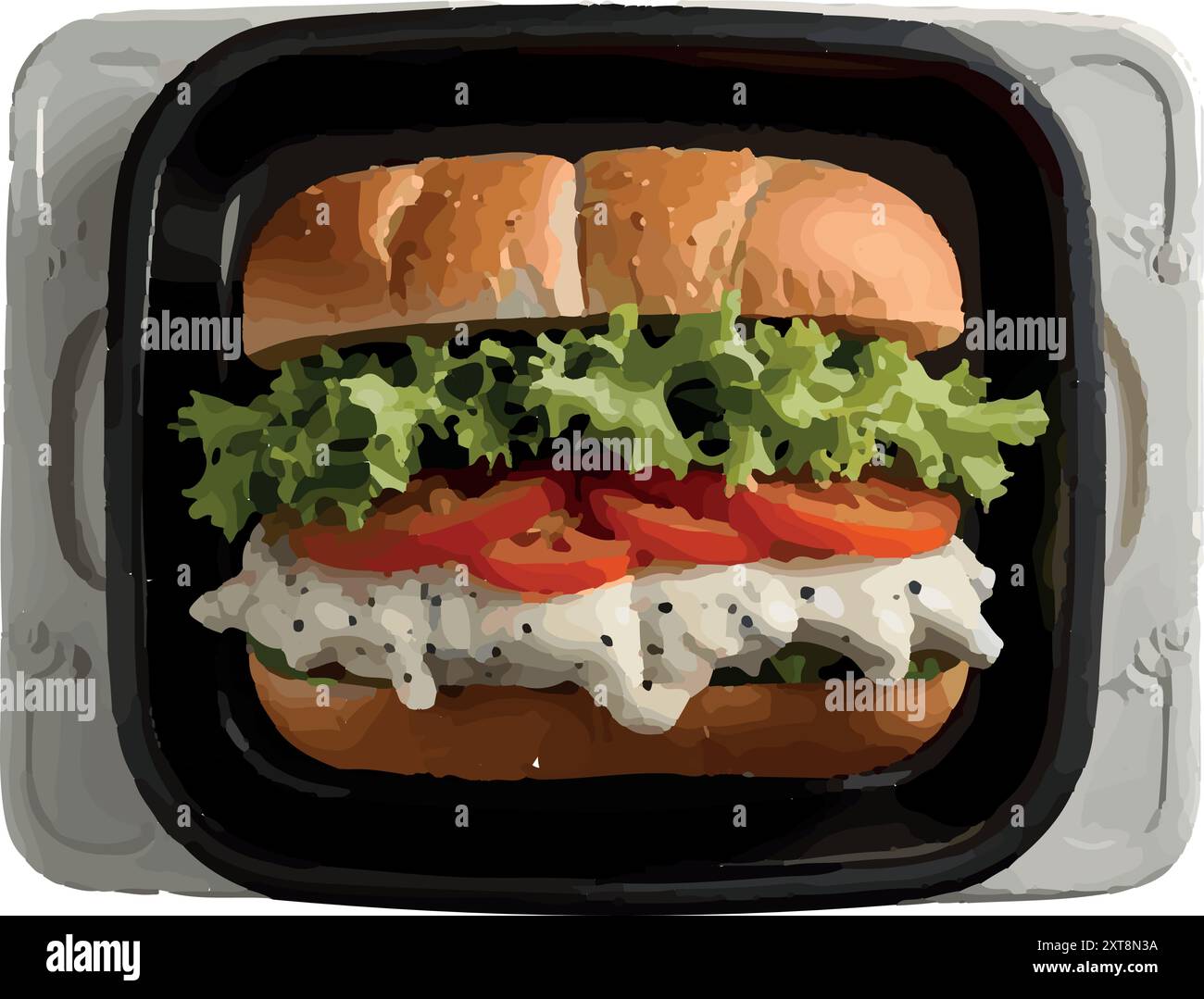 Treat yourself to a fish sandwich with tartar sauce and cheese a ...