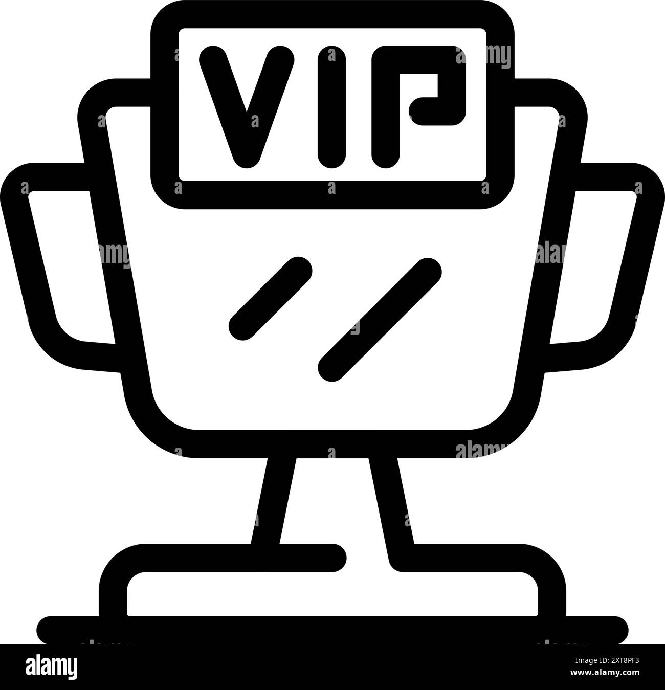 Vip chair icon representing exclusivity and comfort in a simple and ...