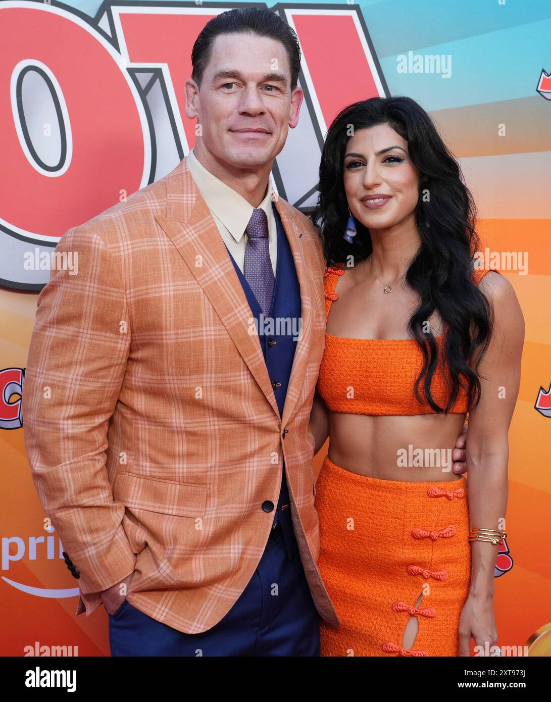 Los Angeles, USA. 13th Aug, 2024. (L-R) John Cena and wife Shay ...