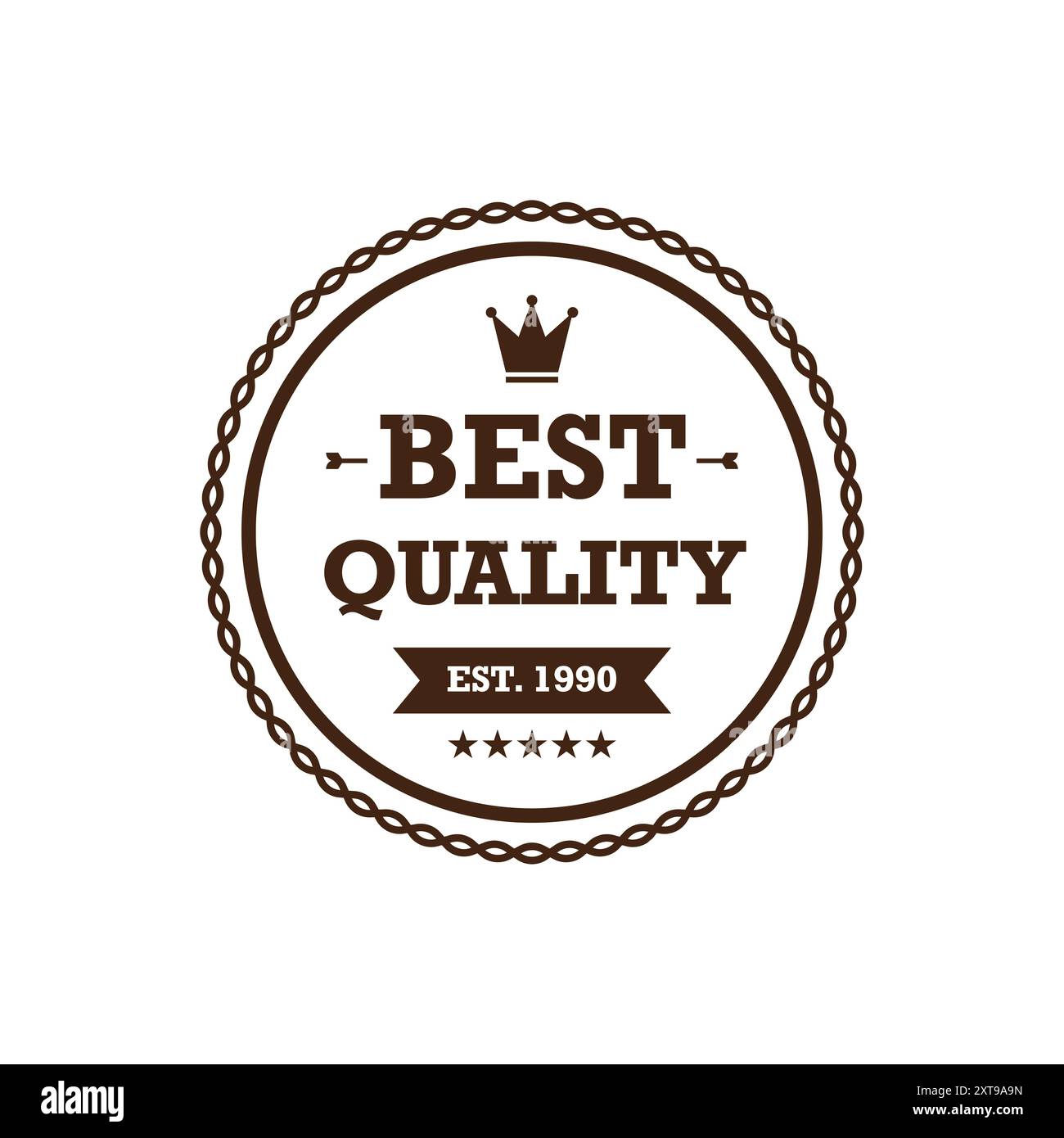 Line badge design element. Best quality. vector illustration Stock ...