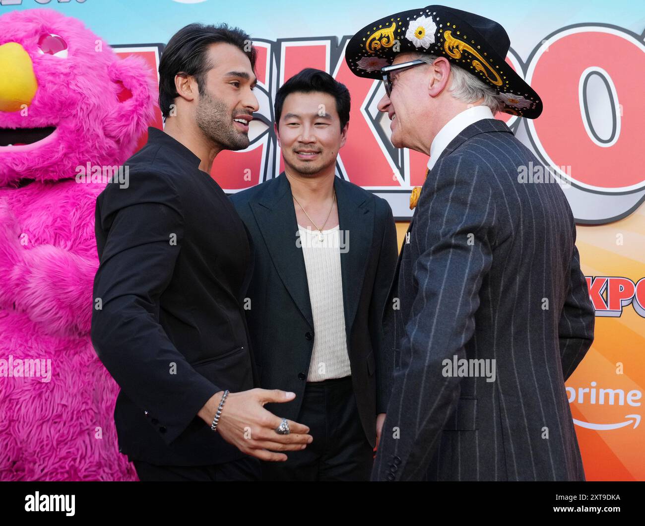 Los Angeles, USA. 13th Aug, 2024. (L-R) Sam Asghari, Simu Liu and Paul ...