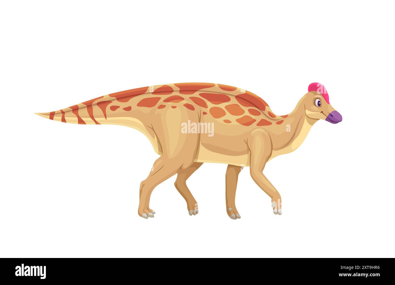 Amurosaurus prehistoric dinosaur. Isolated cartoon vector friendly dino ...
