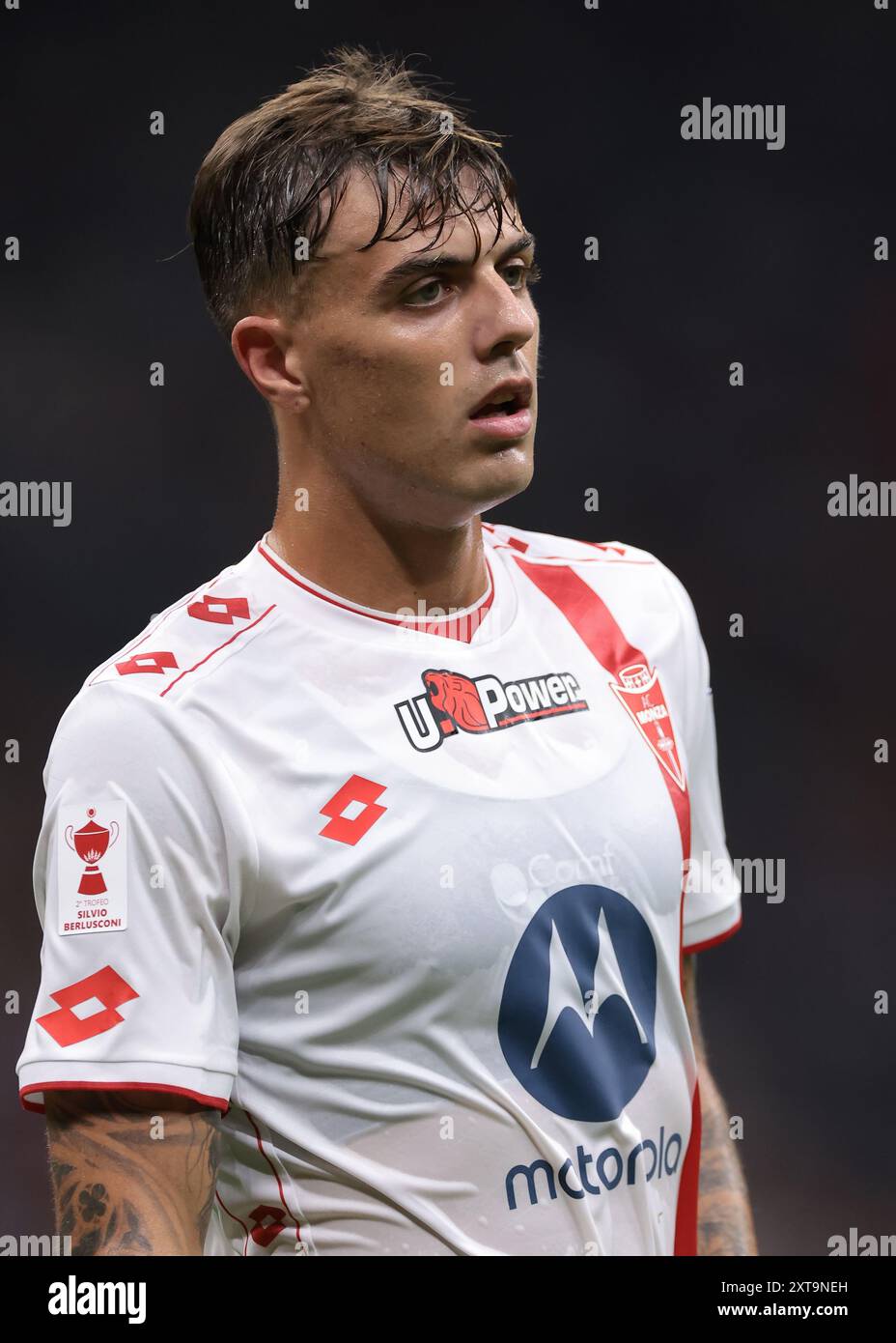 Milan, Italy. 13th Aug, 2024. Daniel Maldini of AC Monza looks on ...