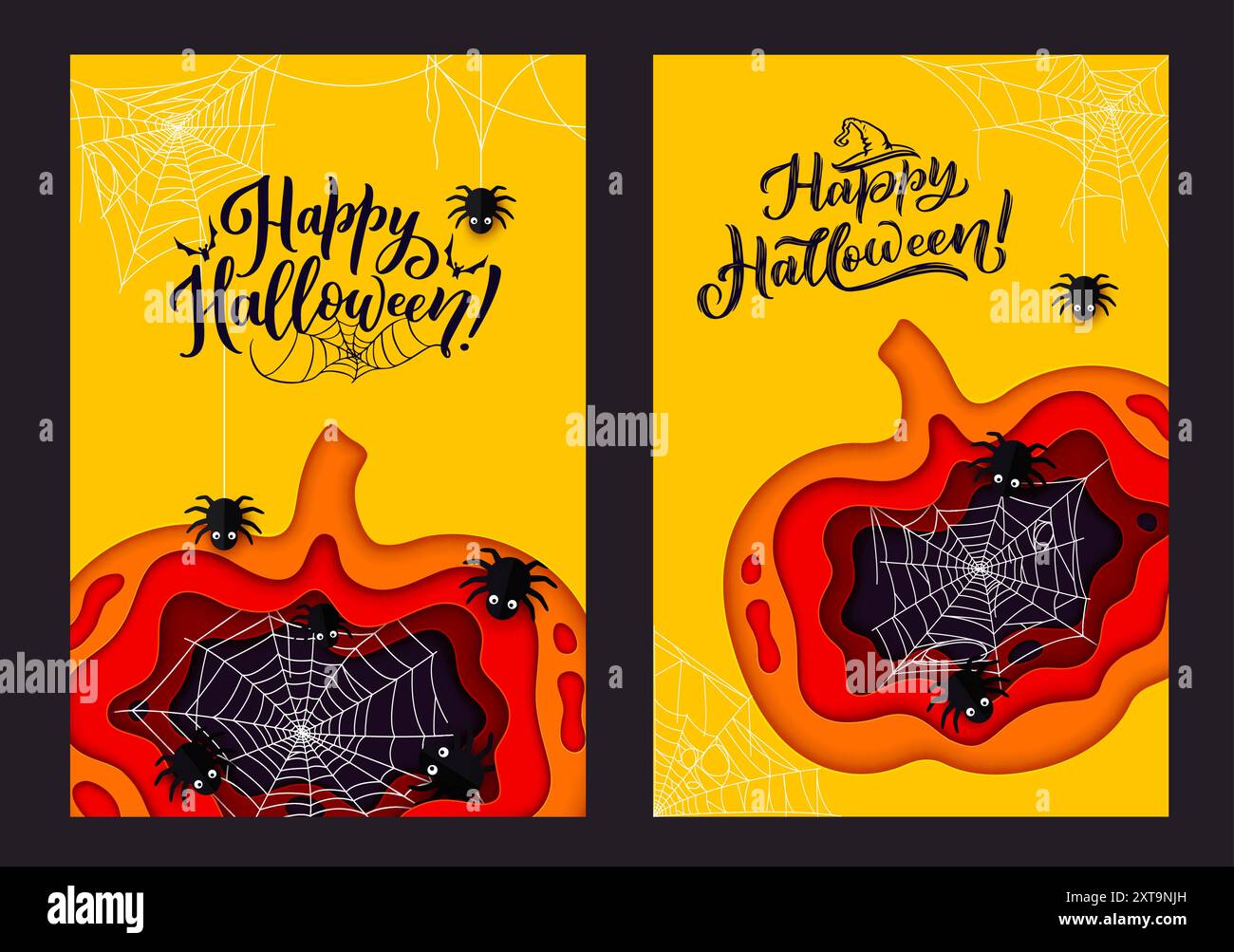 Halloween creepy spooky spider cutout Stock Vector Images - Alamy