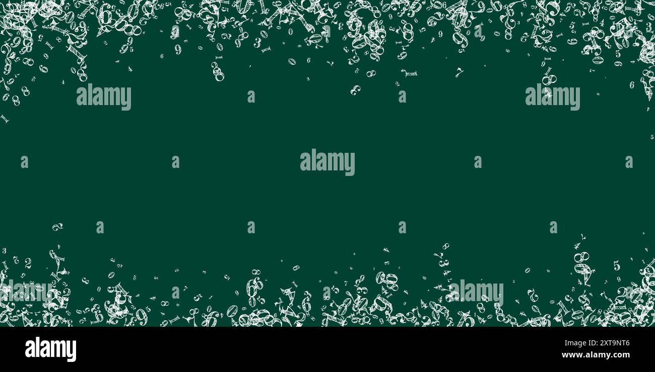 Falling numbers. Math study concept with flying digits. Back to school ...