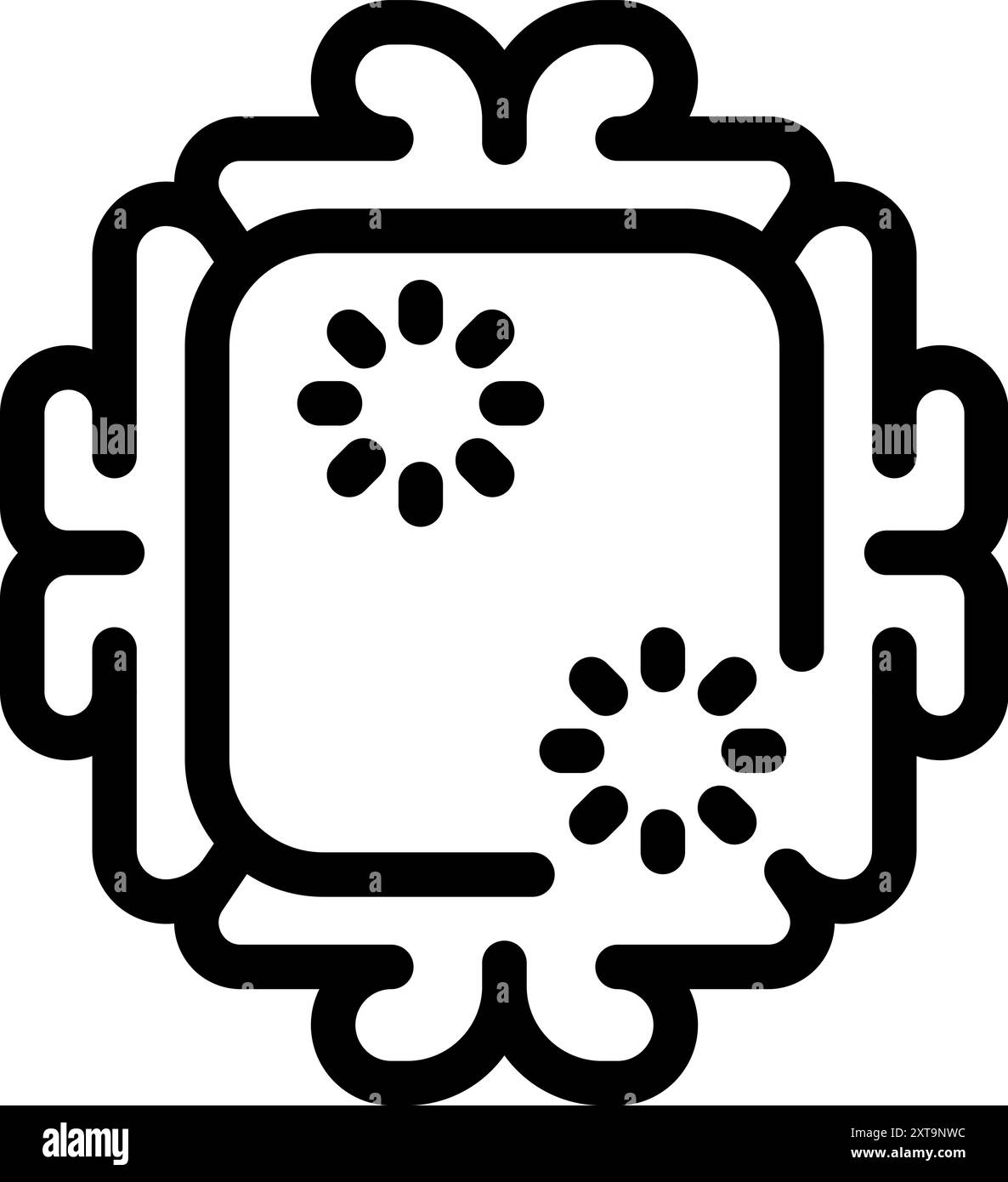 Artificial intelligence chip processing data with a loading symbol ...