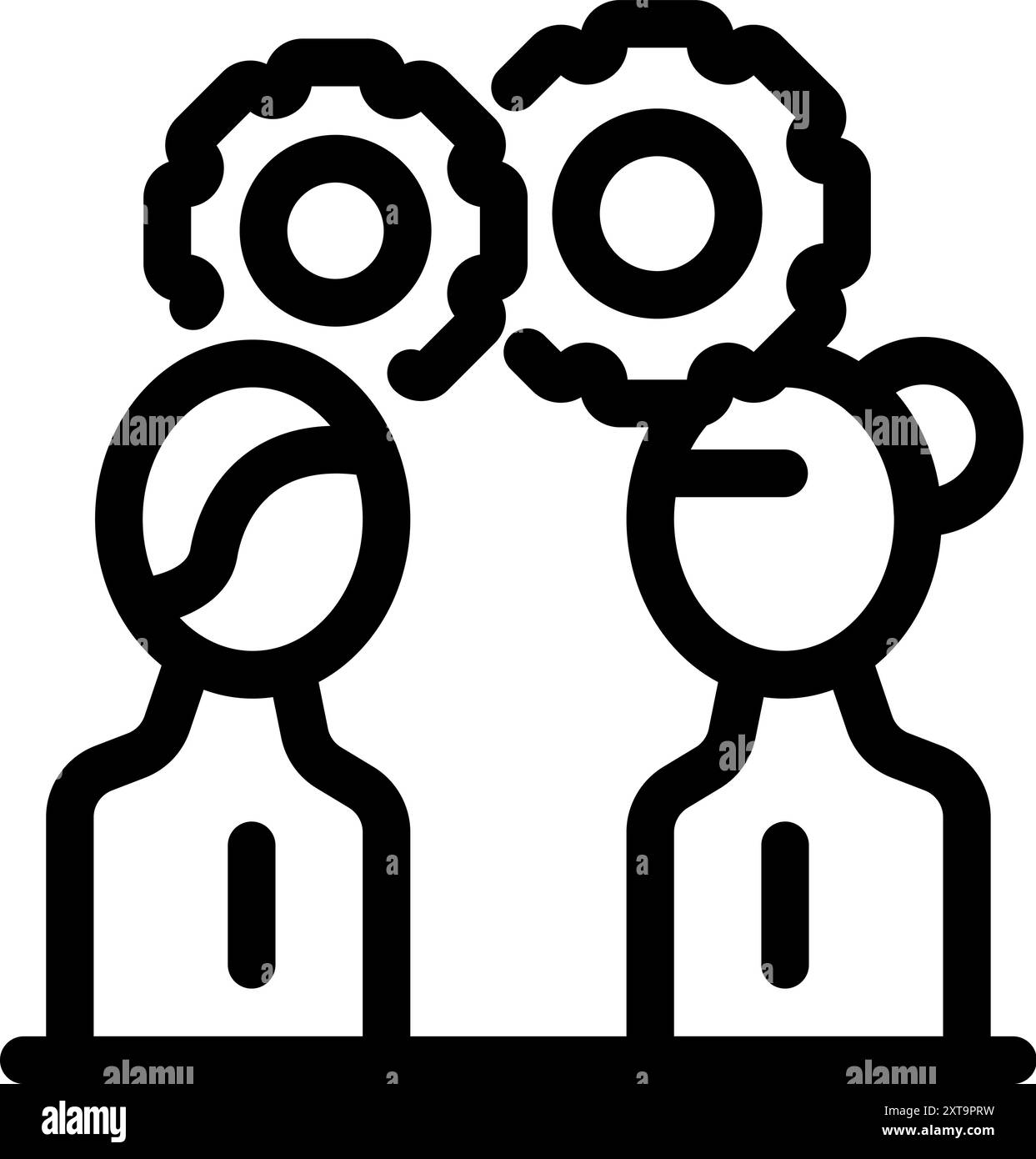 Two businessmen brainstorming, finding a solution and generating ideas ...