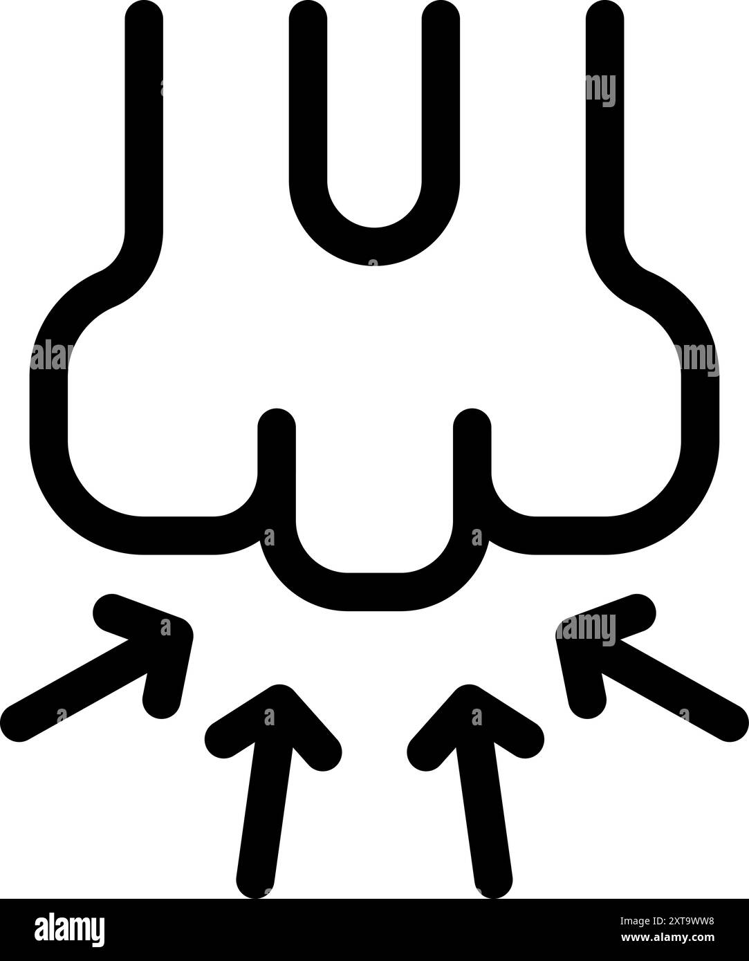 Simple icon of a bone healing process with arrows showing bone ...