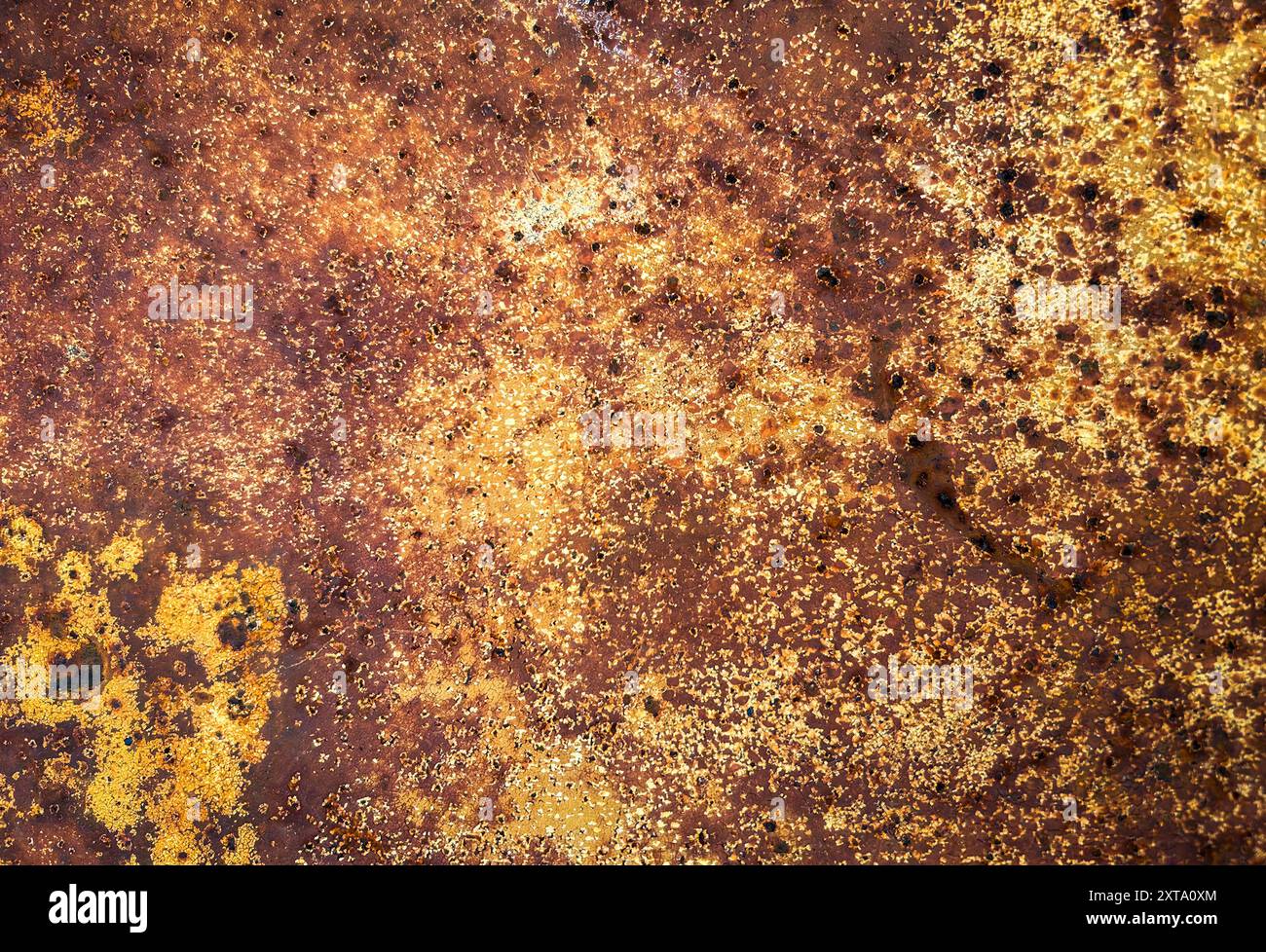 Front image of oxidized metal plate in brown tones. Concept templates ...