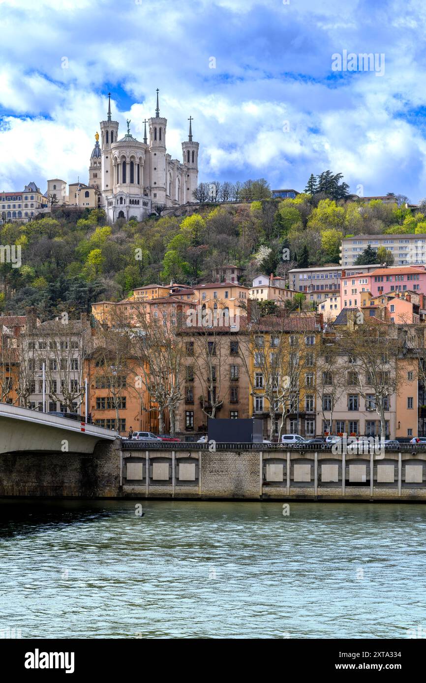 Basilique Notre-Dame de Fourvière, Old Lyon, and Pont Alphonse Juin ...