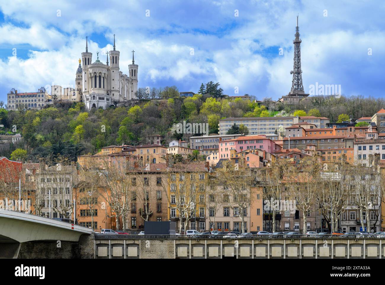Basilique Notre-Dame de Fourvière, Old Lyon, and Pont Alphonse Juin ...