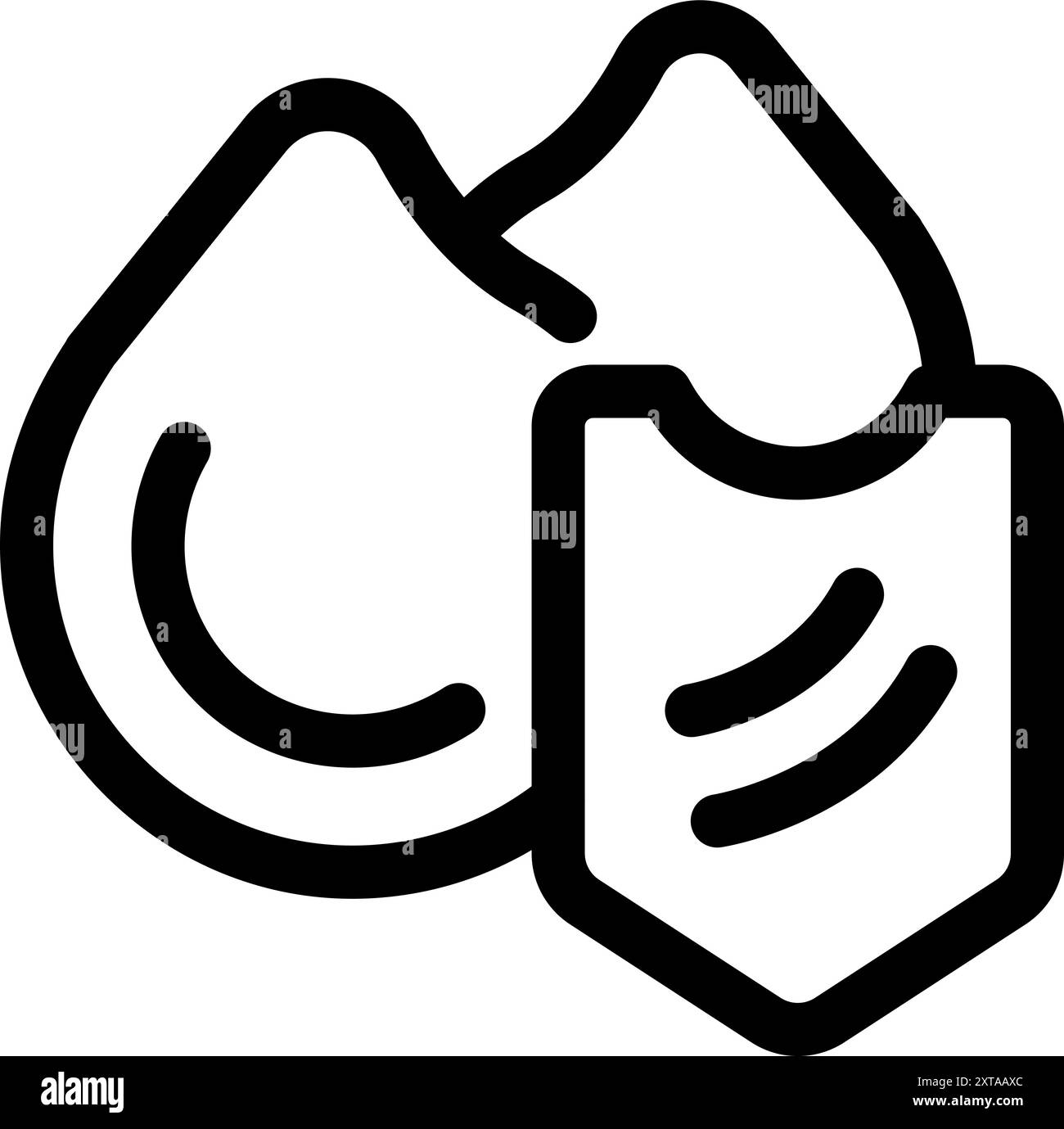 Simple vector showing the concept of water security with a shield ...