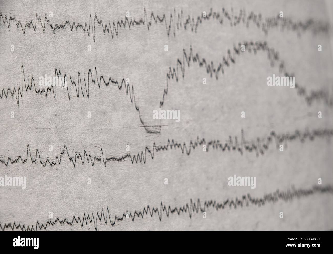 Seismograph Record of an Earthquake on old paper Stock Photo - Alamy