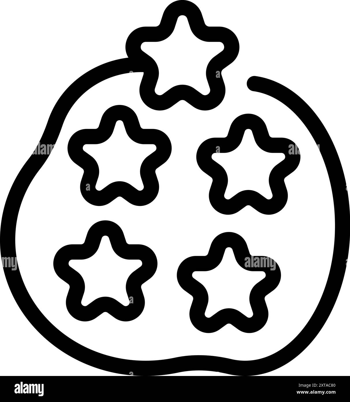 Round shape is being covered by five stars showing positive customer ...