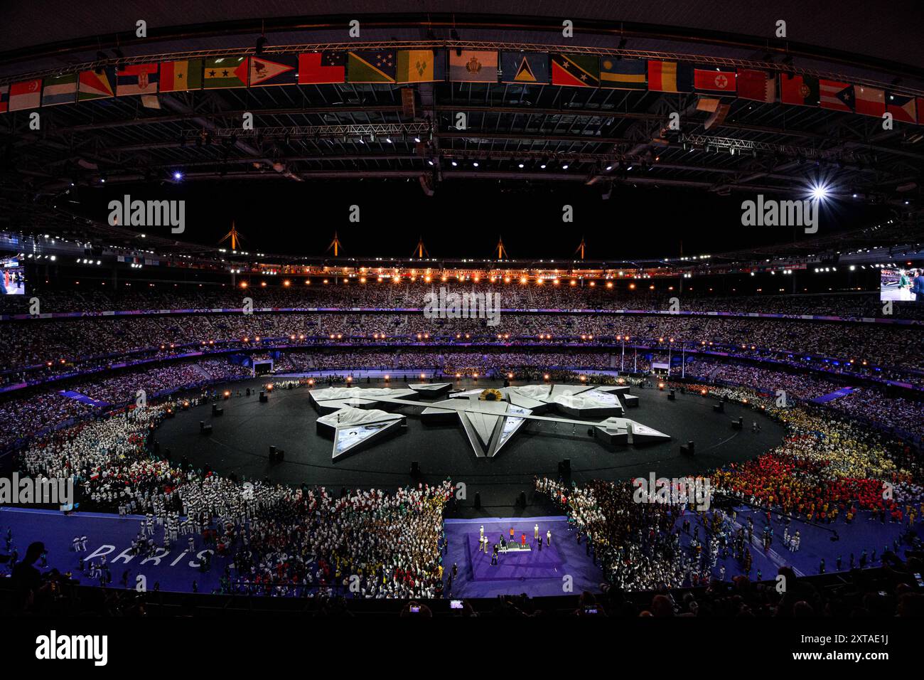 PARIS, FRANCE - 11 AUGUST, 2024: Closing Ceremony, Olympic Games 2024 ...