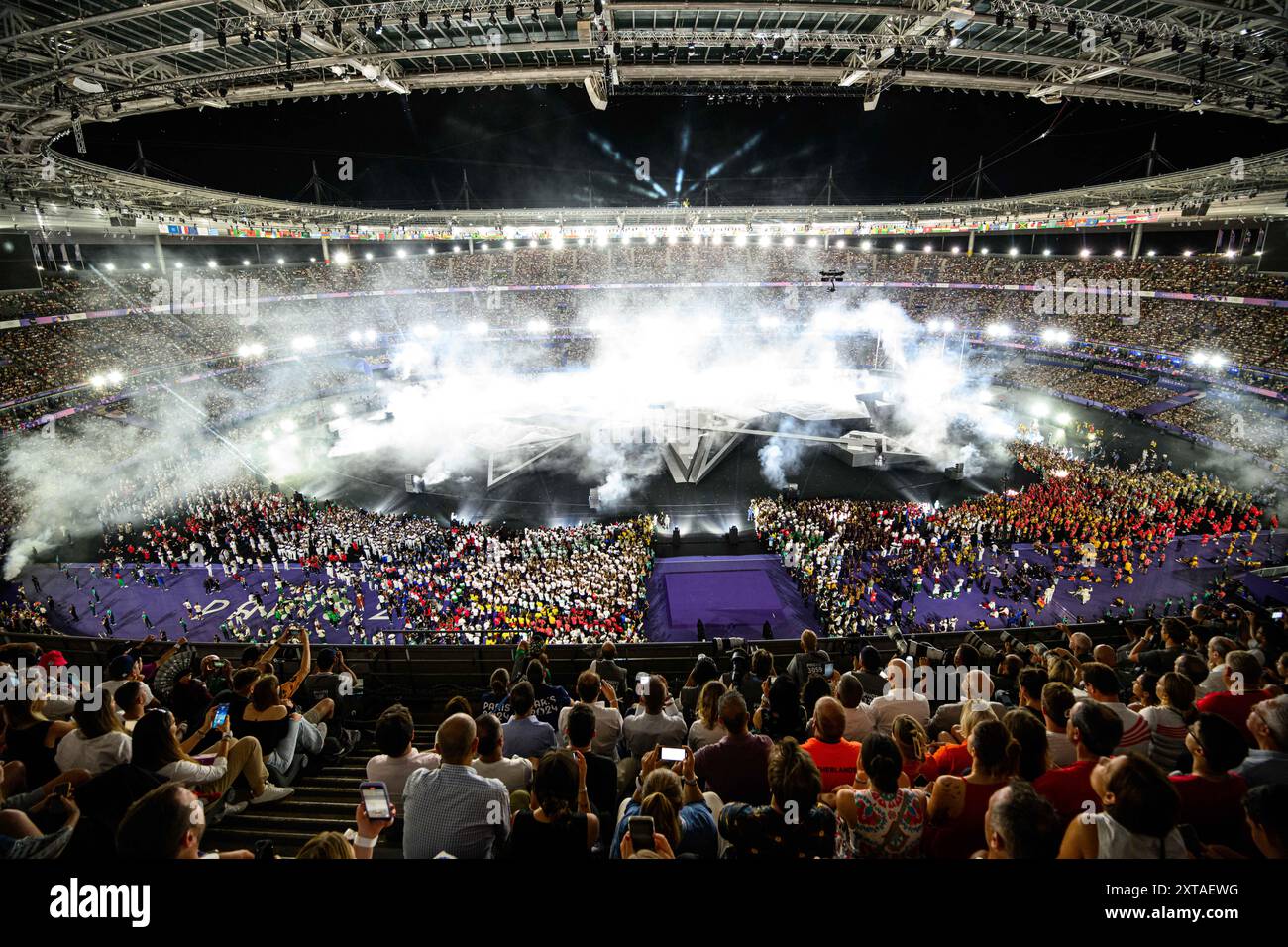 PARIS, FRANCE - 11 AUGUST, 2024: Closing Ceremony, Olympic Games 2024 ...