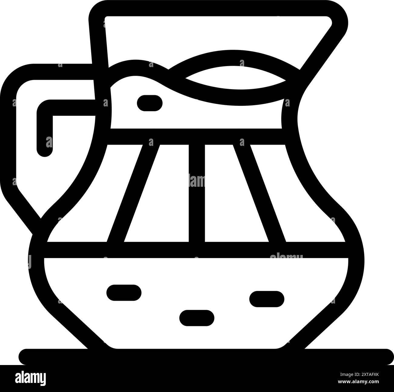 Simple line icon representing a full water pitcher Stock Vector Image ...
