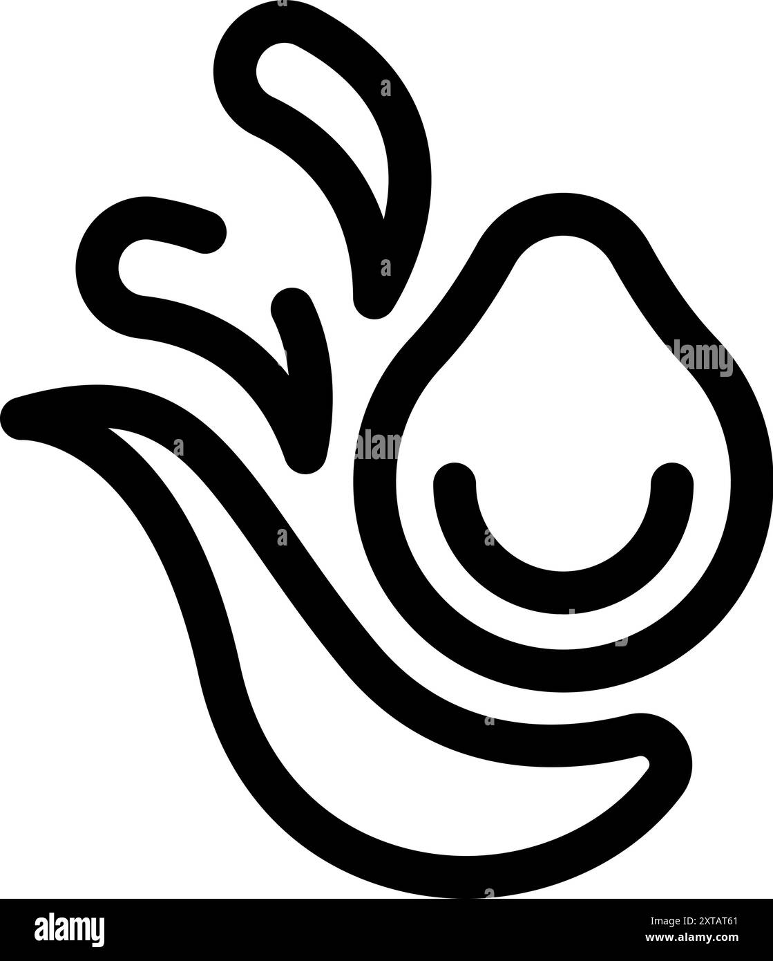 Simple icon of a water wave splashing and creating a droplet Stock ...