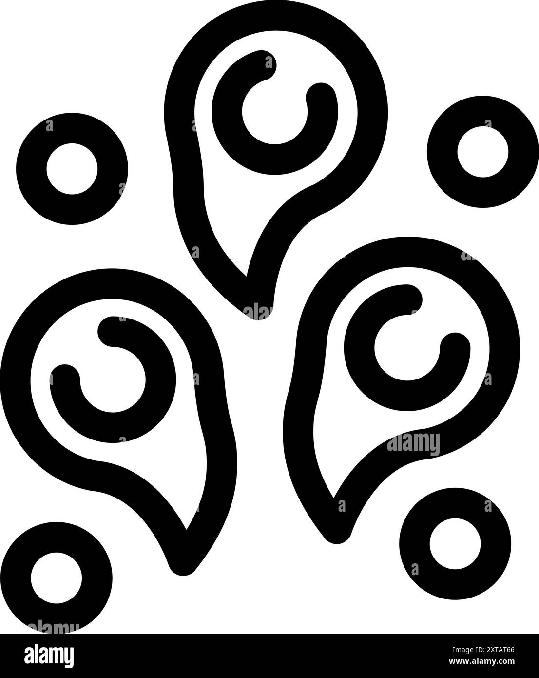 Simple vector icon set of location pins, perfect for representing ...