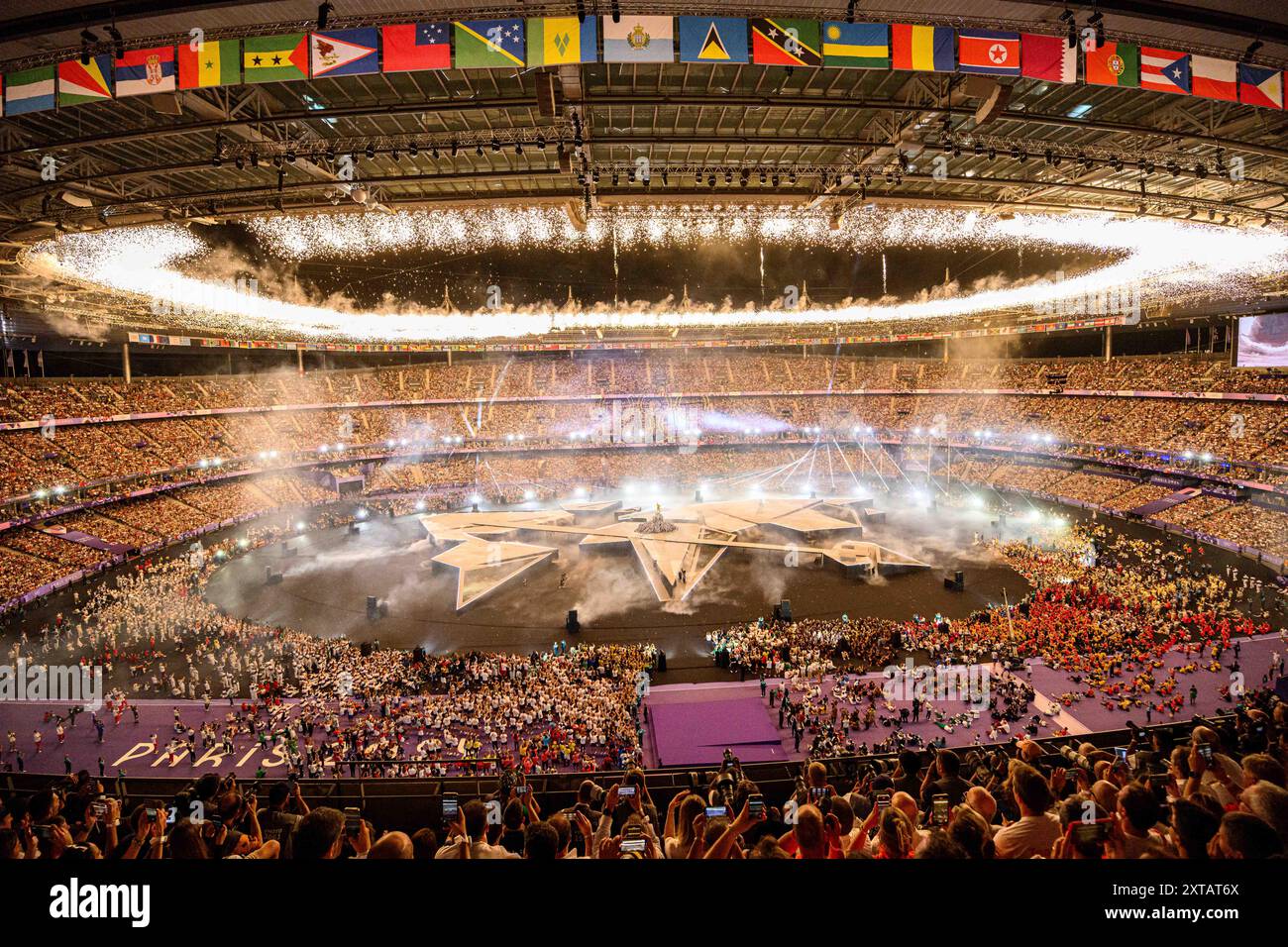 PARIS, FRANCE - 11 AUGUST, 2024: Closing Ceremony, Olympic Games 2024 ...