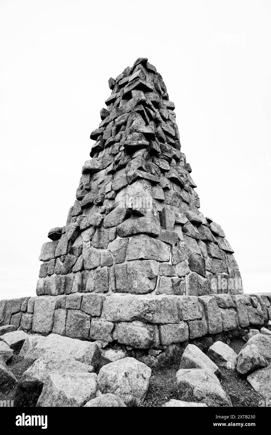 Bismarck monument on the Feldberg in the Black Forest. Landmark on the ...