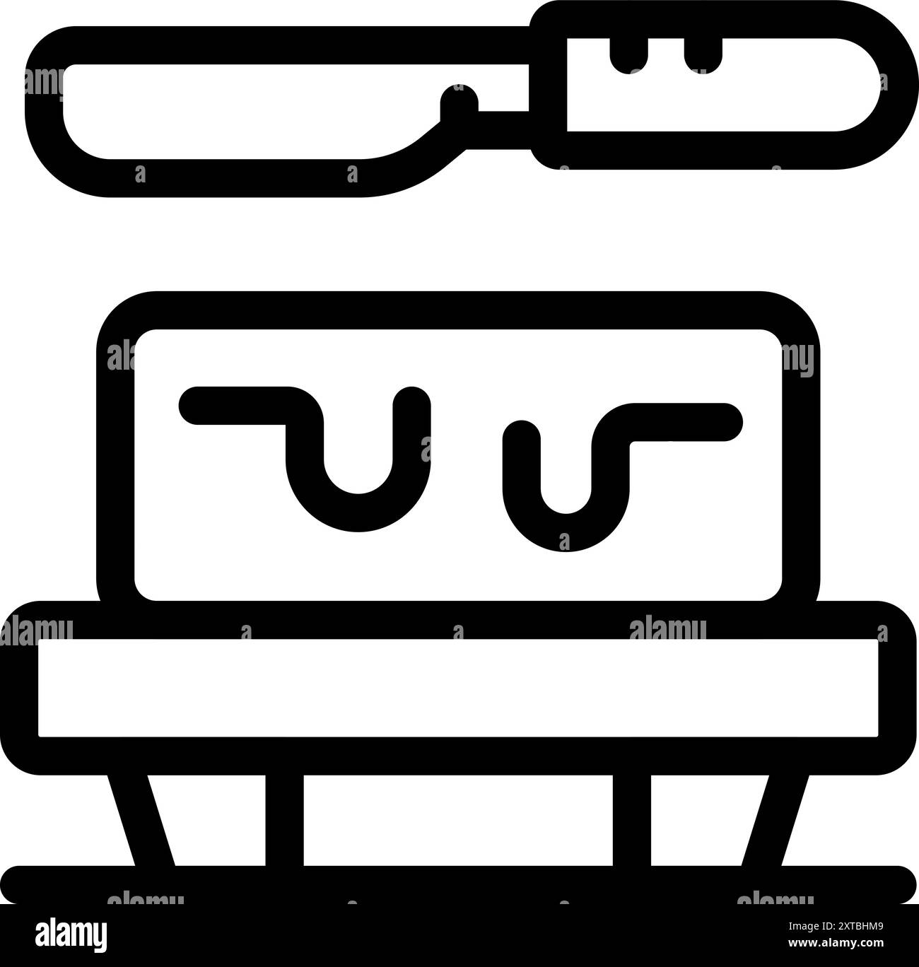 Toast butter symbol Black and White Stock Photos & Images - Alamy