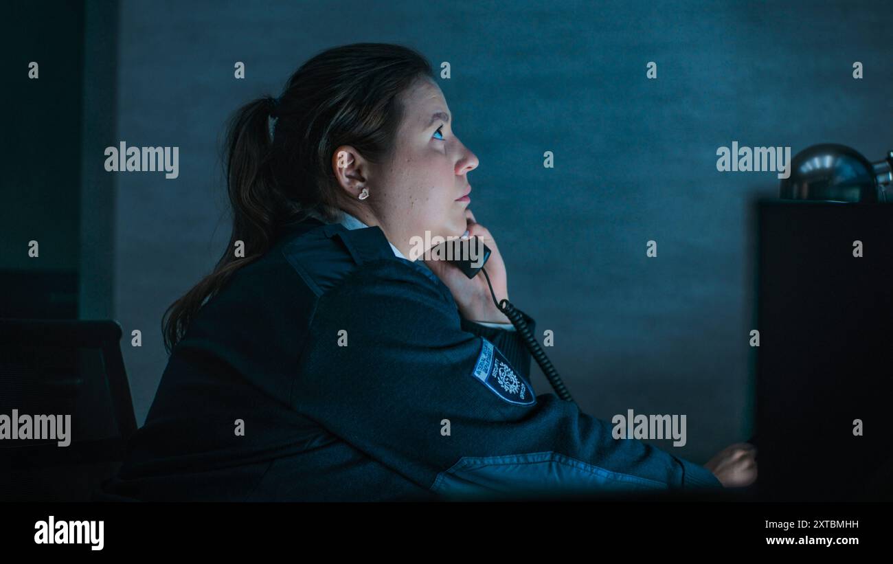 Female security guard night hi-res stock photography and images - Alamy