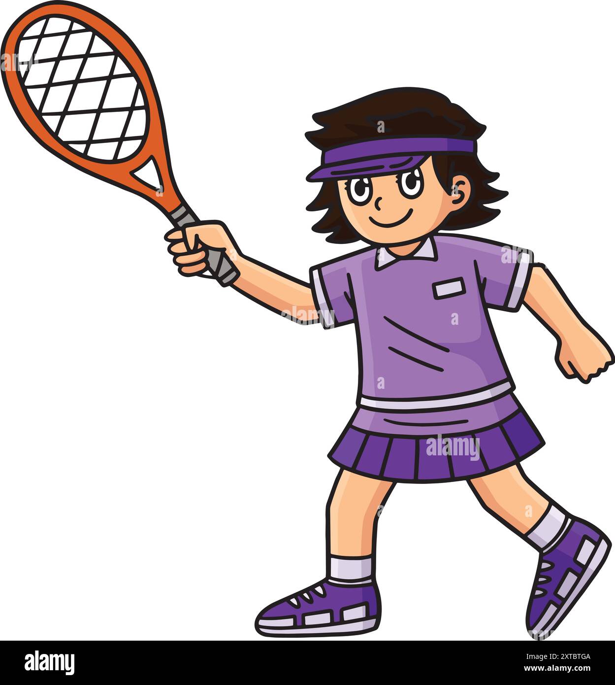 Tennis player racket cartoon hi-res stock photography and images - Alamy