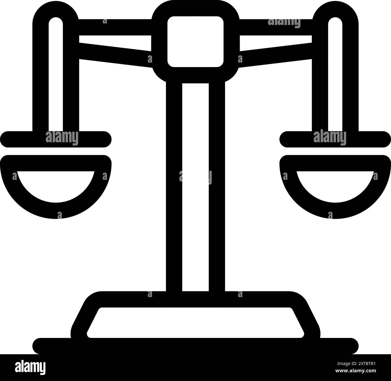 Simple balance scale representing the concept of justice and law Stock ...