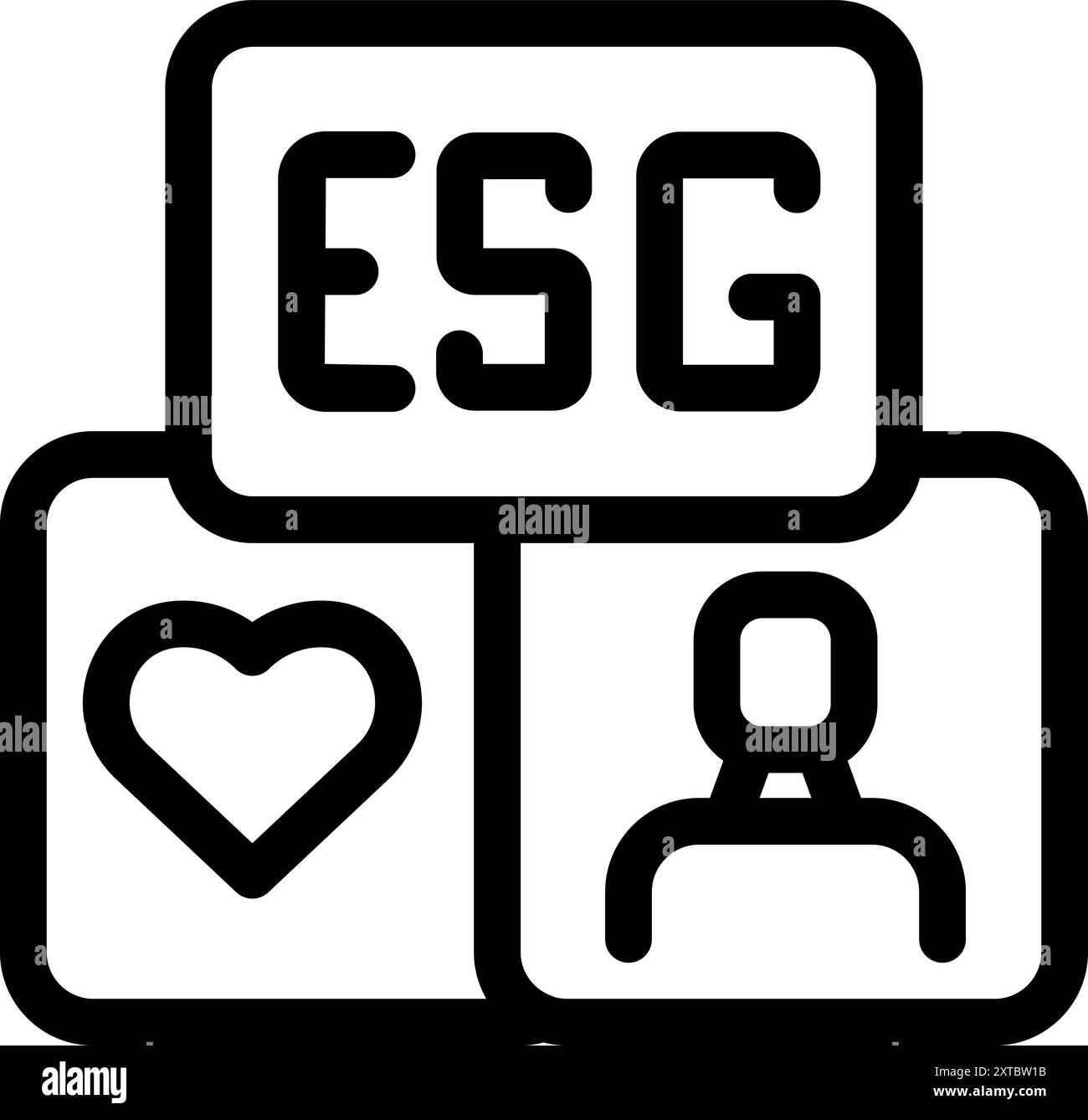 Esg concept icon representing environmental, social, and governance ...