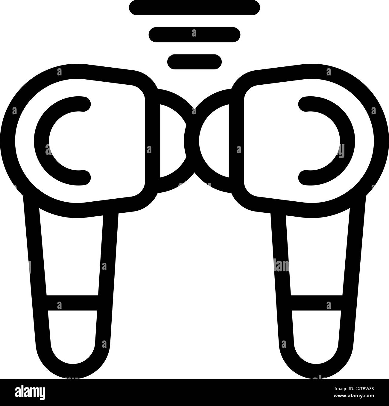 Wireless earbuds connecting, emitting a signal for seamless audio ...