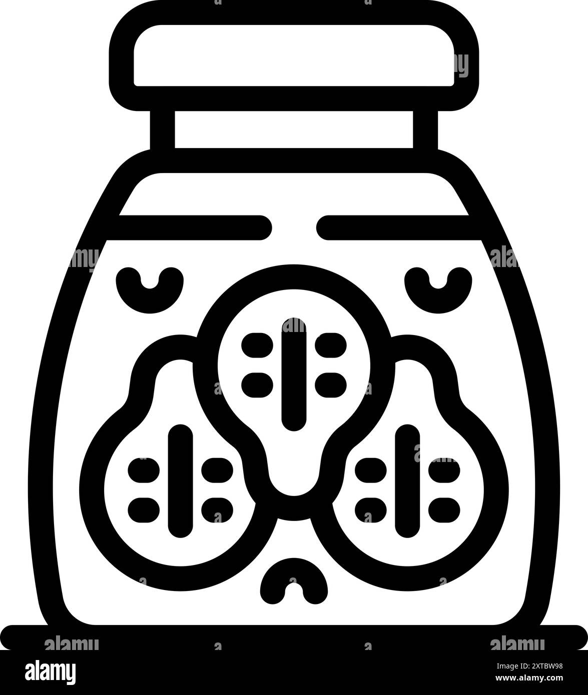 Pickled walnuts jar Black and White Stock Photos & Images - Alamy