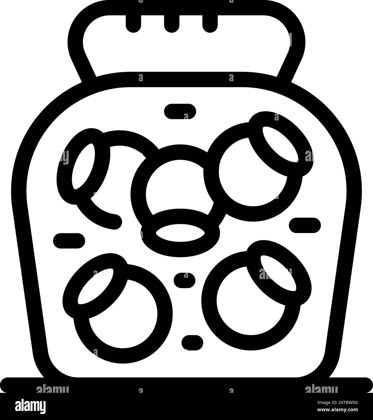 Icon of a container specifically designed for storing hazelnuts ...