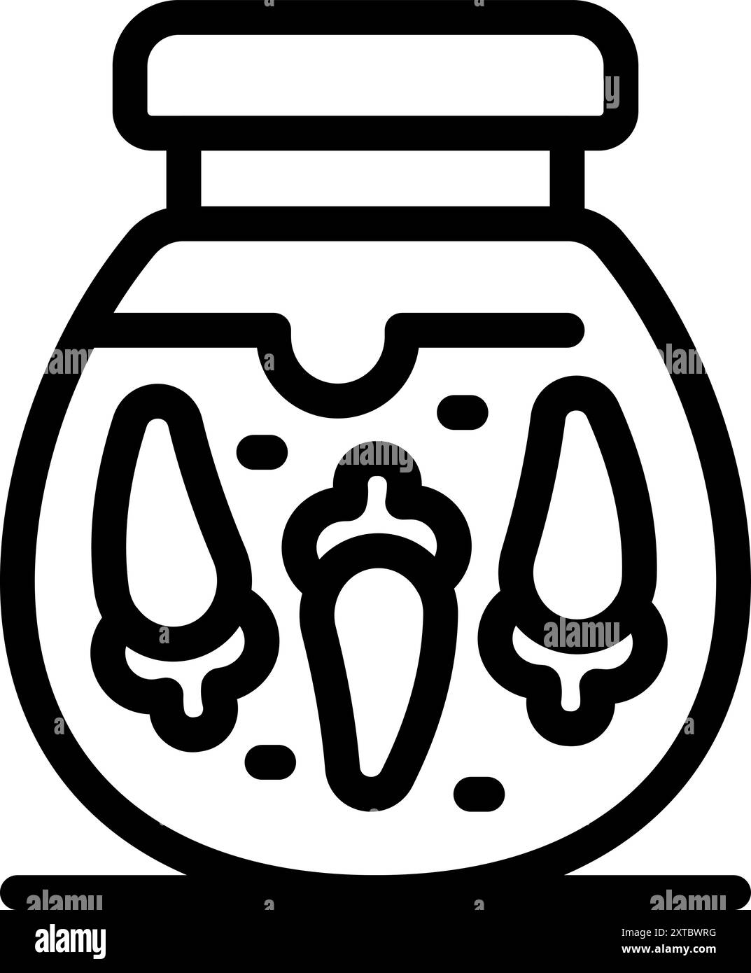 Icon depicting a glass jar preserving chilli peppers, ideal for ...