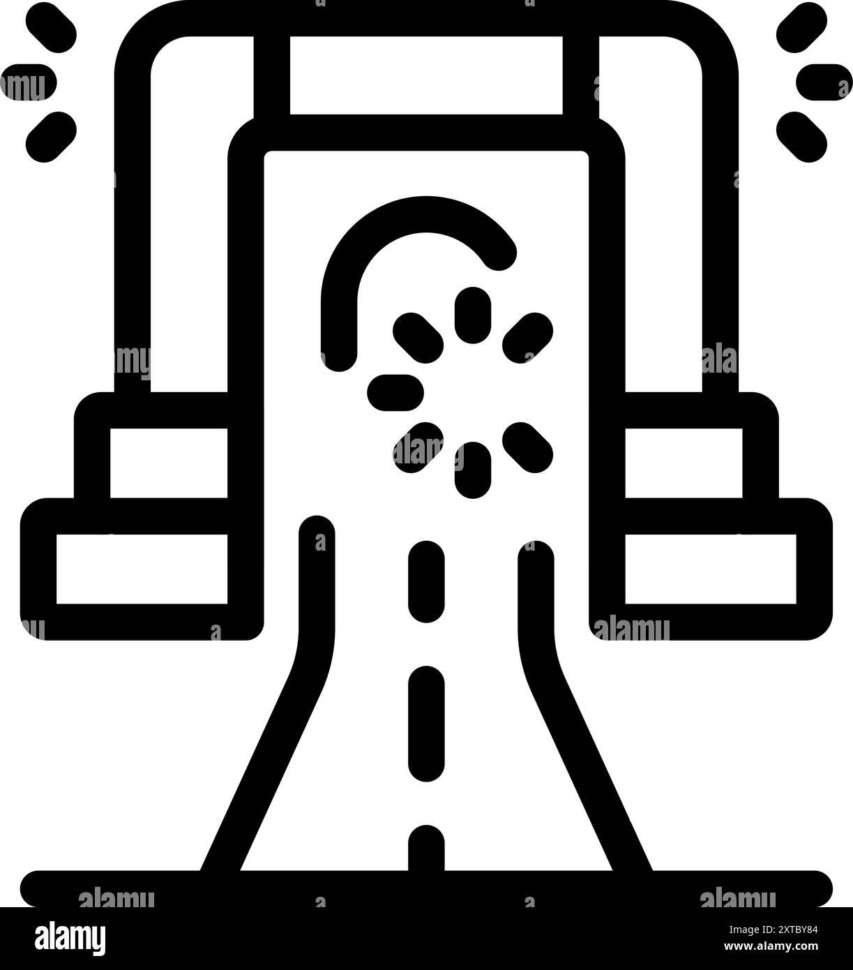 Roadblock is showing a loading icon, symbolizing the concept of waiting ...