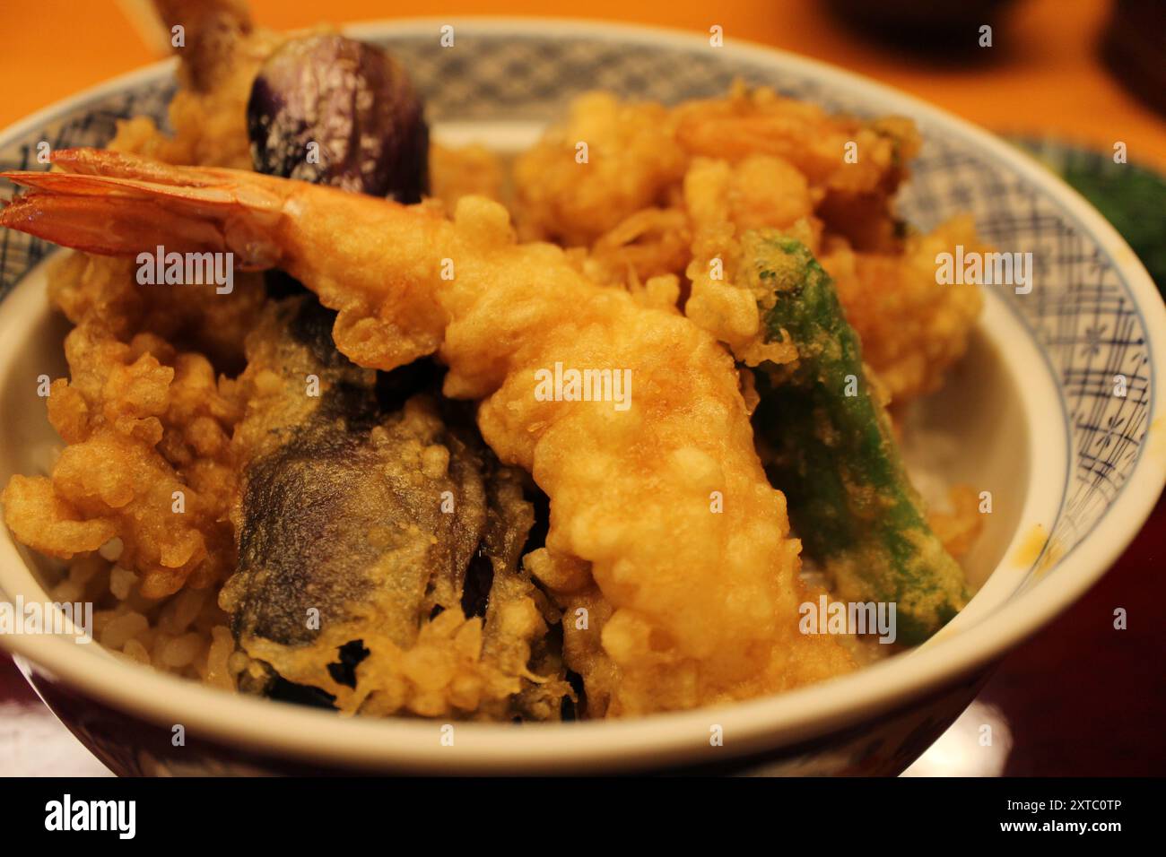 Japanese cuisine: tendon (tempura bowl) in Tokyo, Japan Stock Photo - Alamy