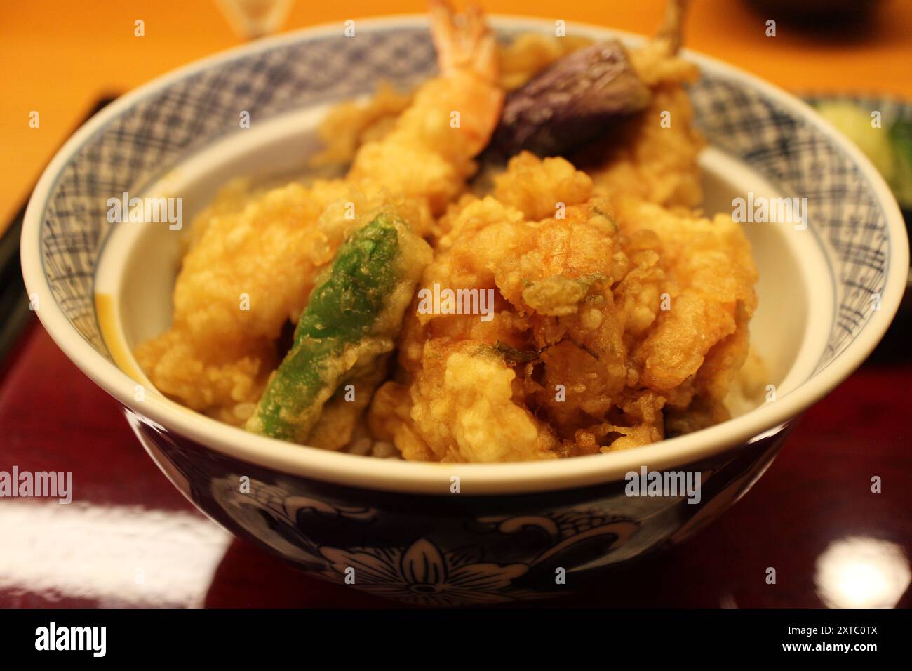 Japanese cuisine: tendon (tempura bowl) in Tokyo, Japan Stock Photo - Alamy