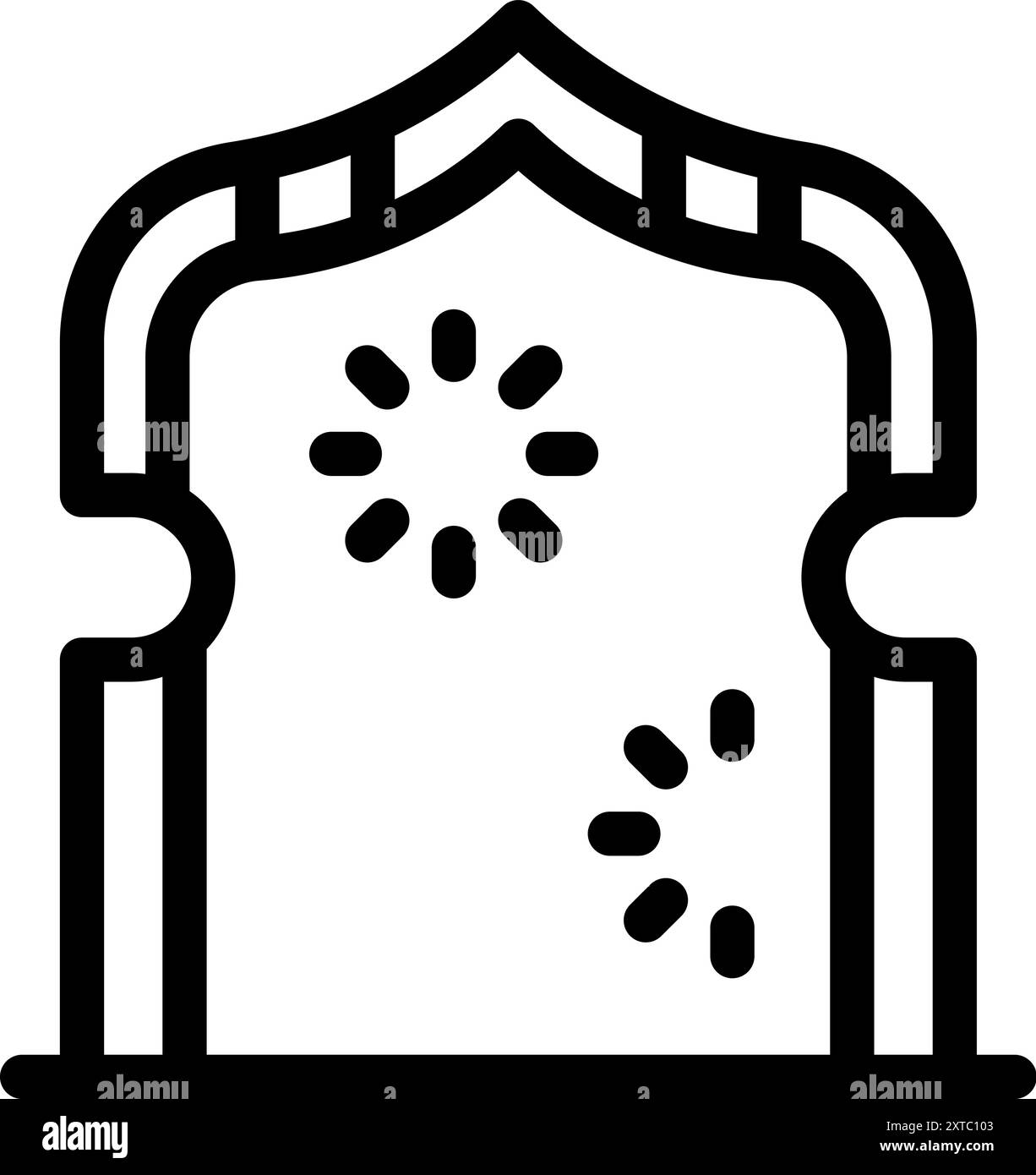 This vector illustration features a traditional indian wedding stage ...