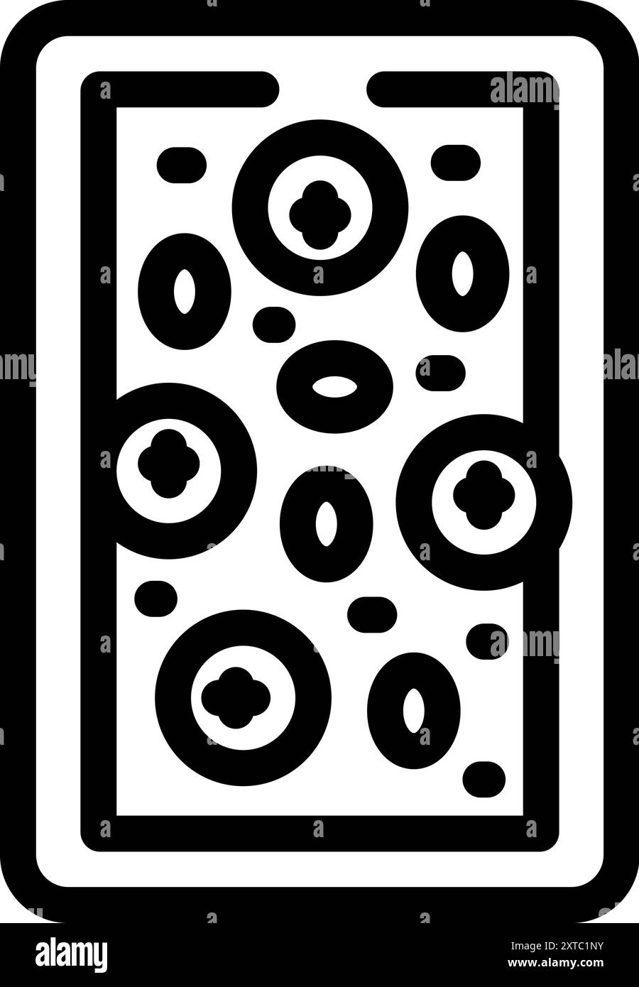 Laboratory analysis concept with a glass slide showing red and white ...