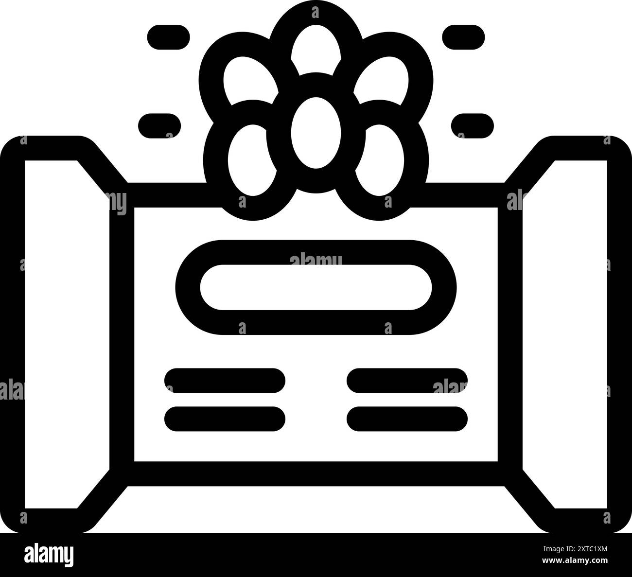 Ai software is generating creative ideas symbolized by a flower icon ...