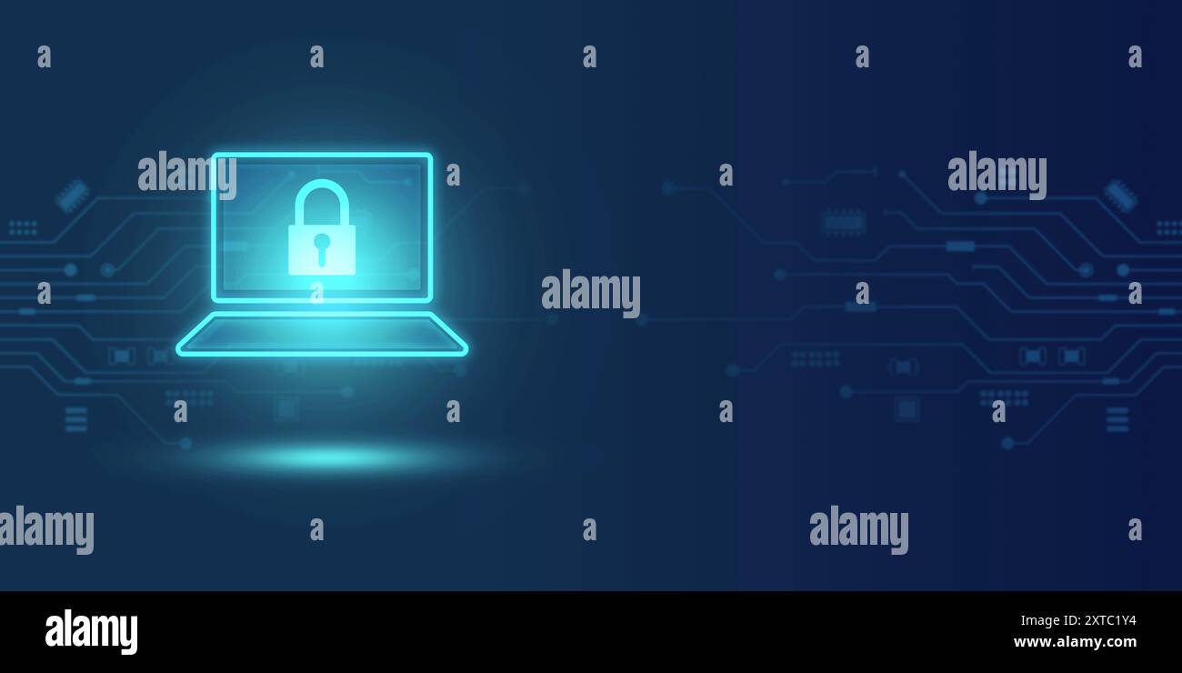 Closed Padlock with laptop on digital background and Security abstract ... Closed Padlock with laptop on digital background and Security abstract ...