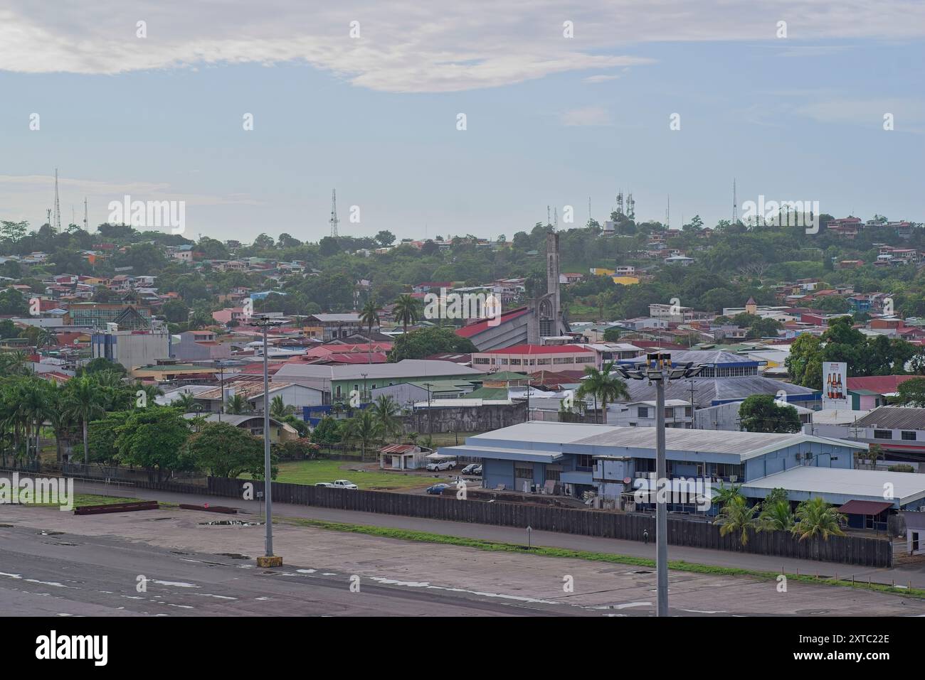 View from cruise ship of Puerto Limón, Limón, Port Limon, Costa Rica ...