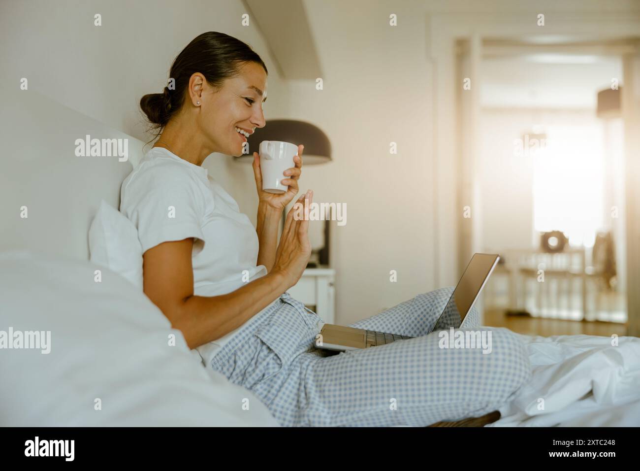 Enjoy a cozy morning routine while working from home, with a warm cup ...