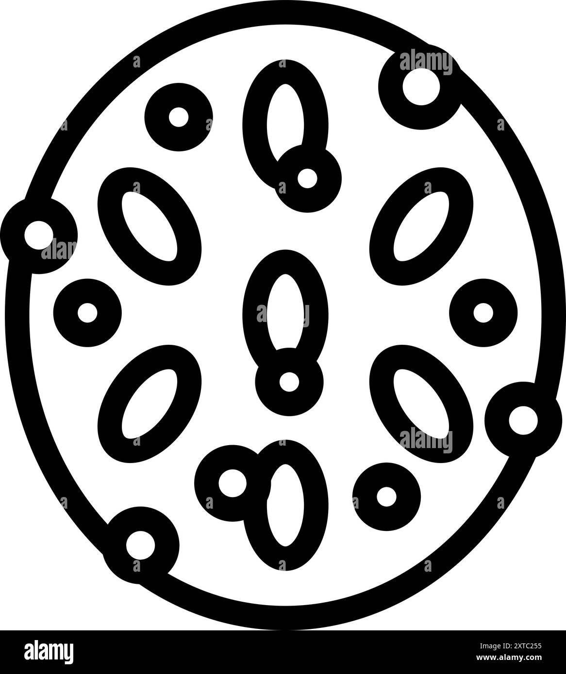 Simple vector icon showing red and white blood cells, useful for ...