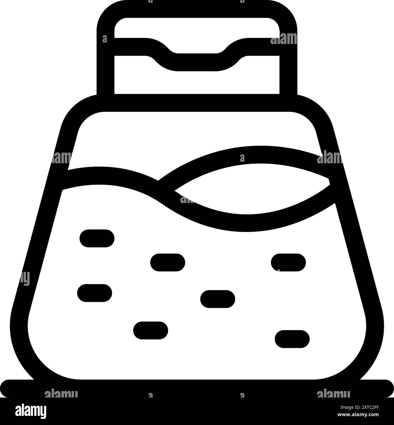 Simple line icon of a water filter jar with an open lid, showing the ...