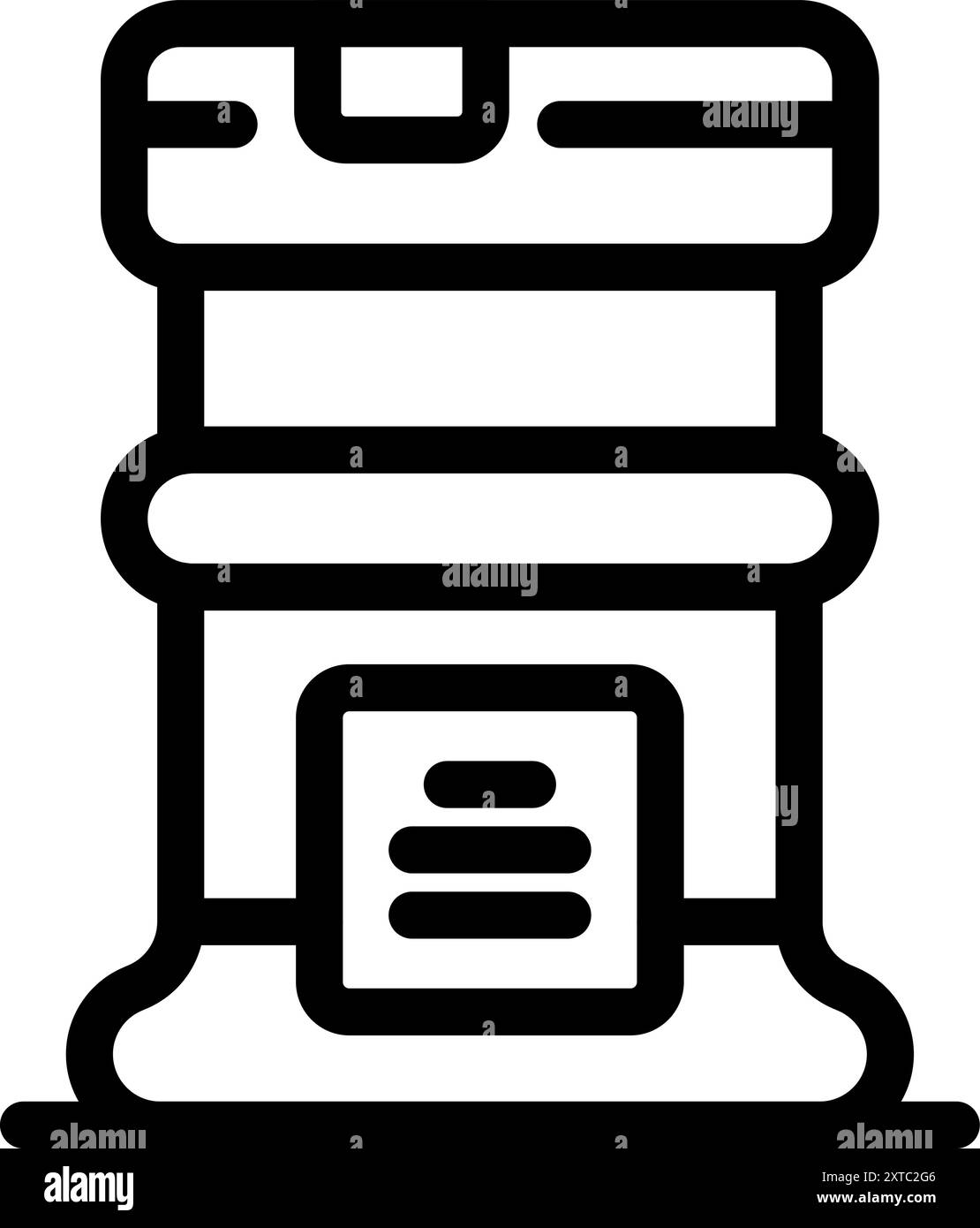 Simple water cooler icon outline vector. Water dispenser with bottles ...