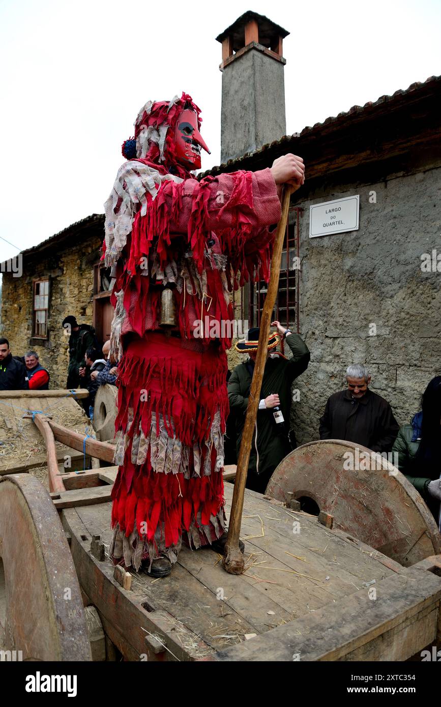 Caretos of Varge, traditional mask of Bragança mountains, Portugal ...