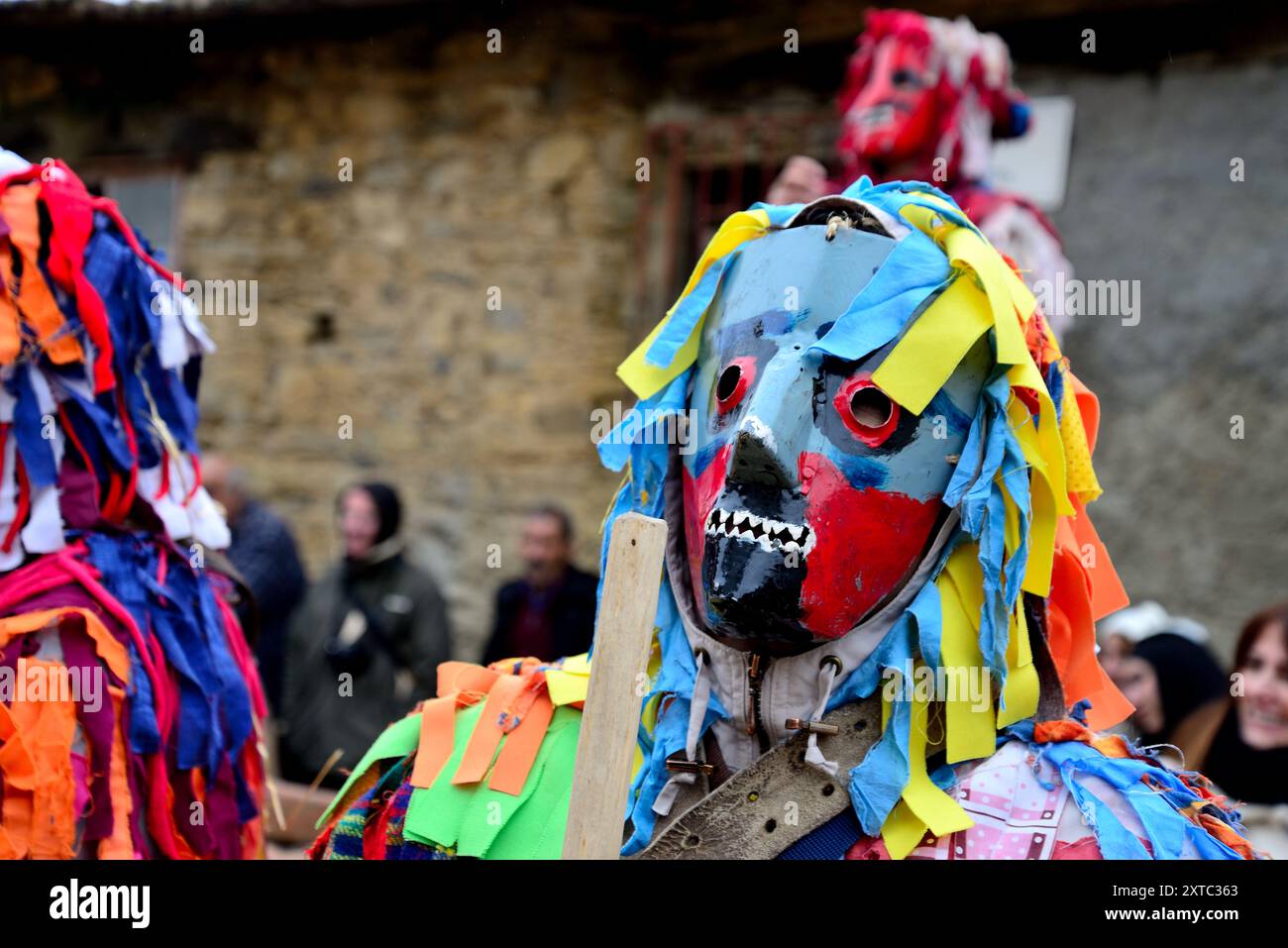 Caretos of Varge, traditional mask of Bragança mountains, Portugal ...