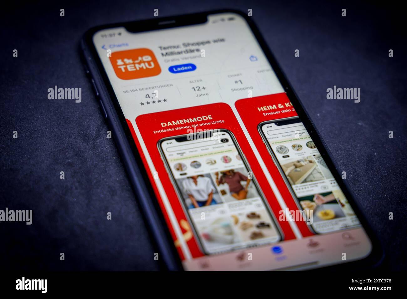 Apple App Store auf einem iPhone. Apps-Charts gratis - Temu: Shoppe wie ...
